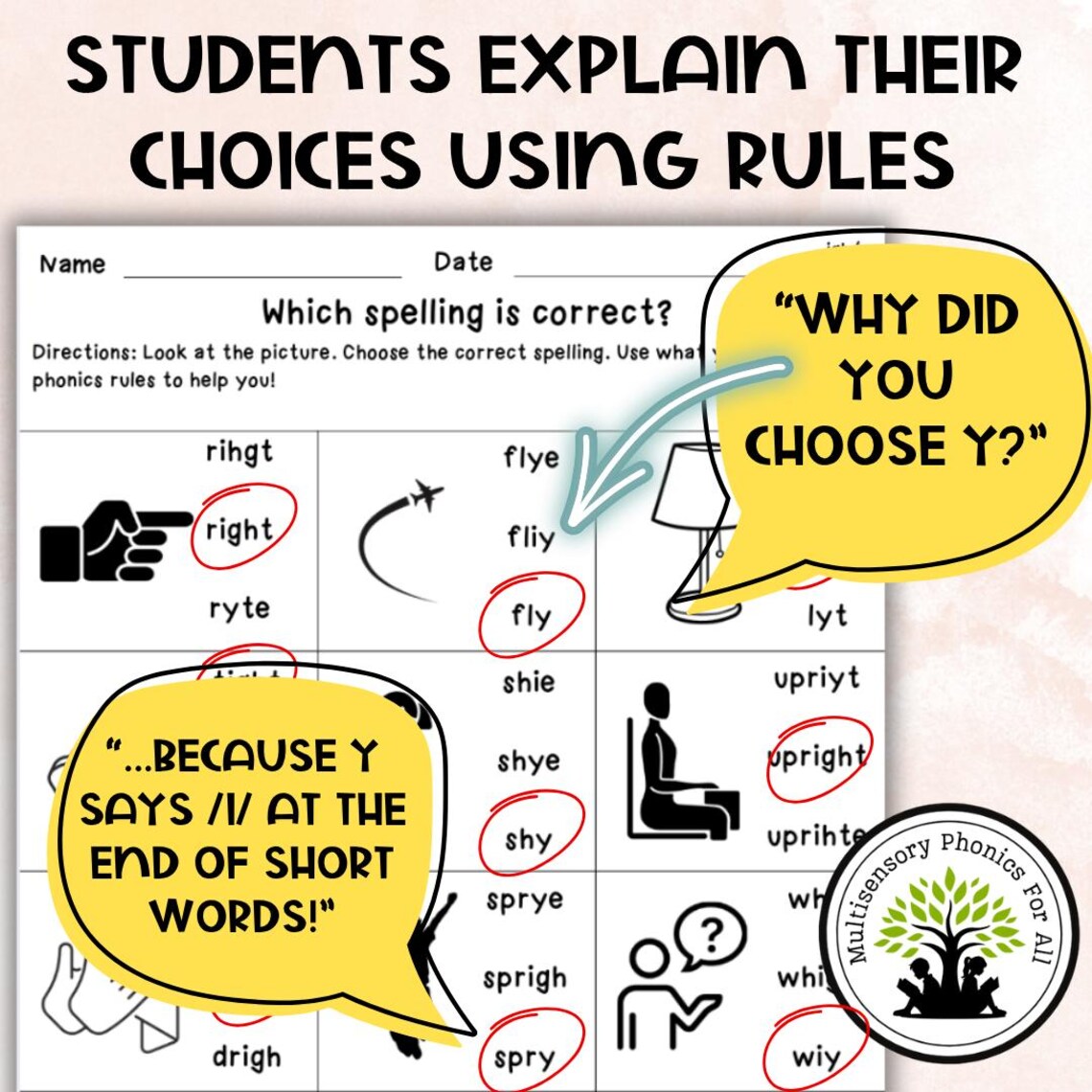 Structured Phonics: Which Spelling is Correct? Phonics Rules Practice ...