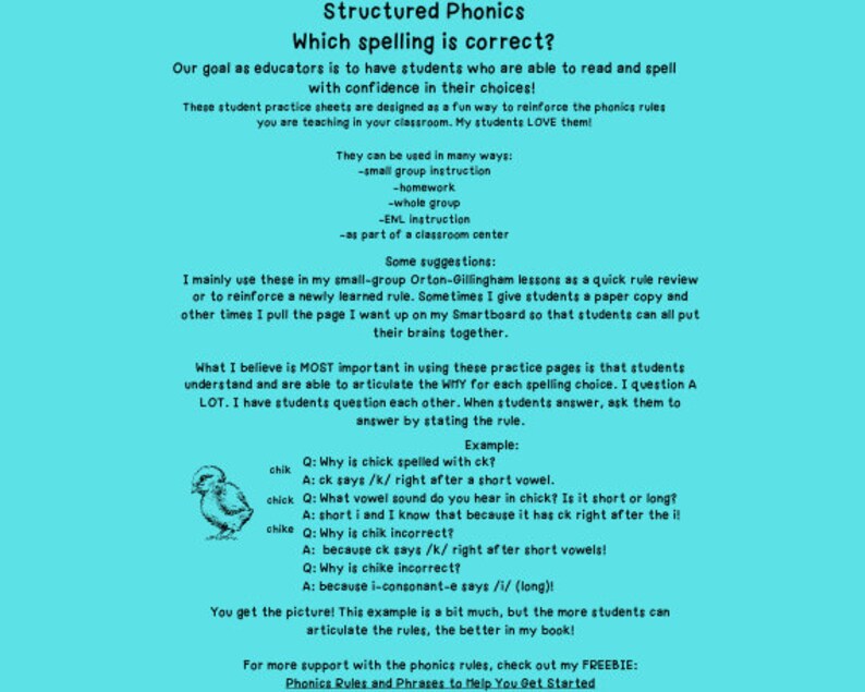 Structured Phonics: Which Spelling is Correct? Phonics Rules Practice ...