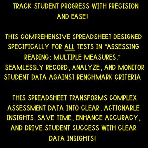 Data Tracking- ALL Tests in Assessing Reading: Multiple Measures/core K ...