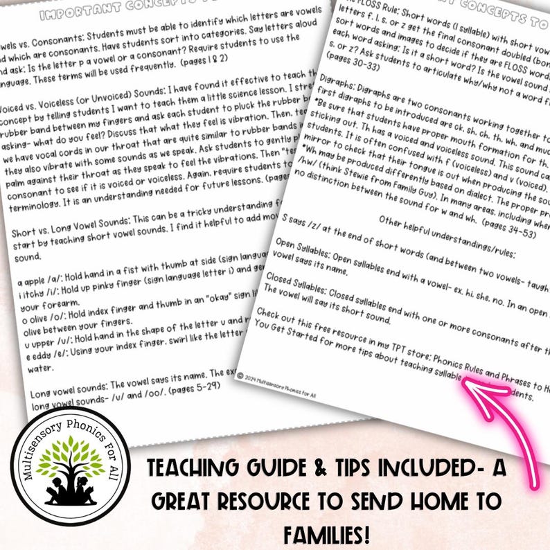 Structured Phonics Rules Student Practice Workbook #1- (answer Key ...