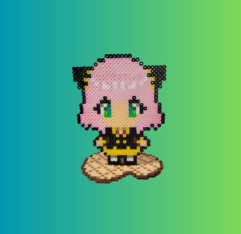 Spy X Family Inspired Pixel Anya With Peanut Base Perler Bead Figure - Etsy
