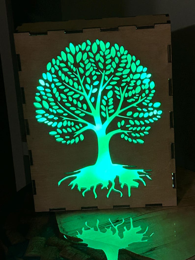 Tree of Life Led Light Lantern Gift, Night Light, Wooden Lamp - Etsy