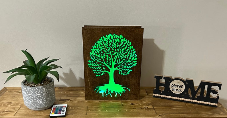 Tree of Life Led Light Lantern Gift, Night Light, Wooden Lamp - Etsy