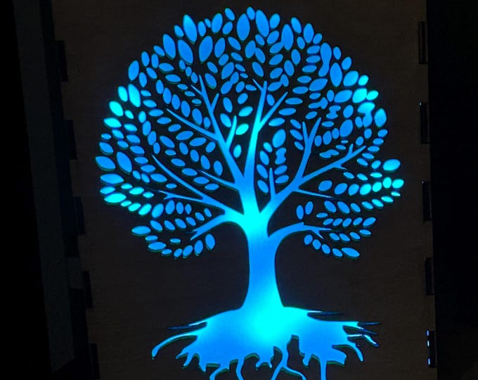 Tree of Life Led Light Lantern Gift, Night Light, Wooden Lamp - Etsy