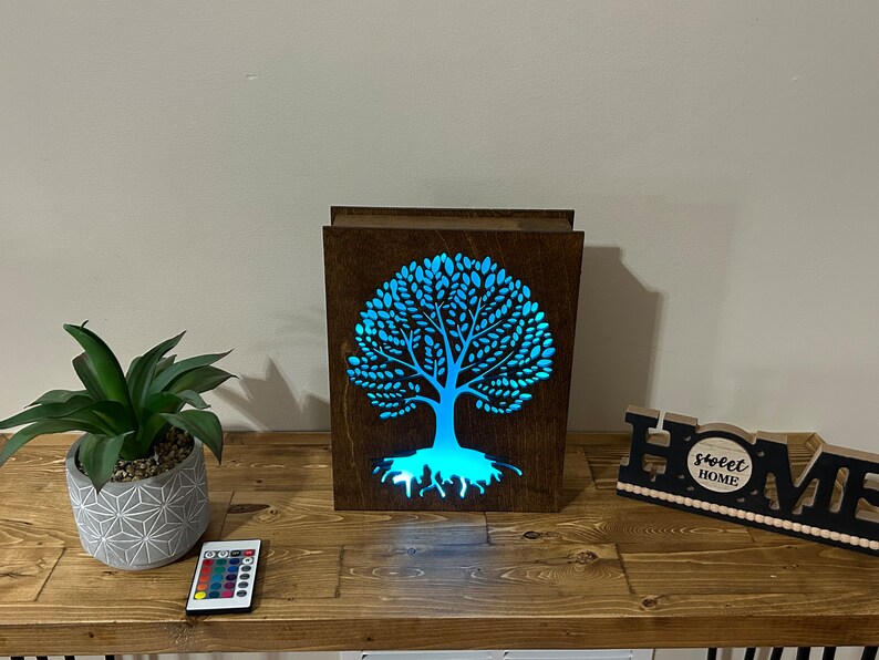 Tree of Life Led Light Lantern Gift, Night Light, Wooden Lamp - Etsy