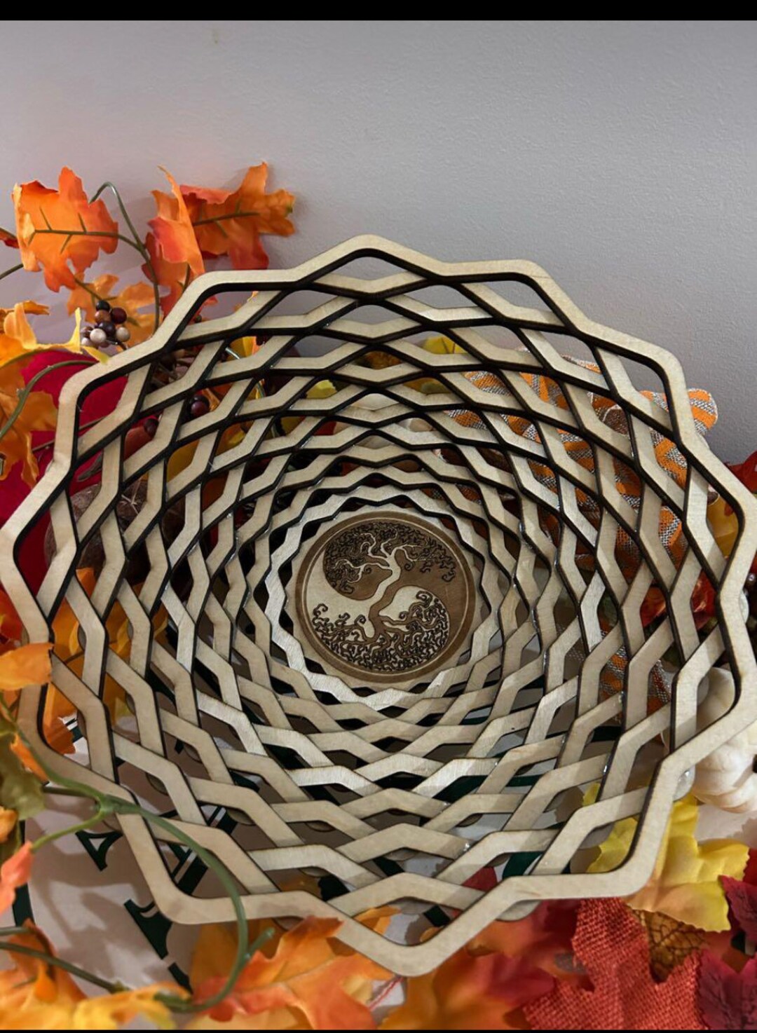 Stacked Basket Tree of Life, Large Round (11 Inch) Spiral Basket Design ...