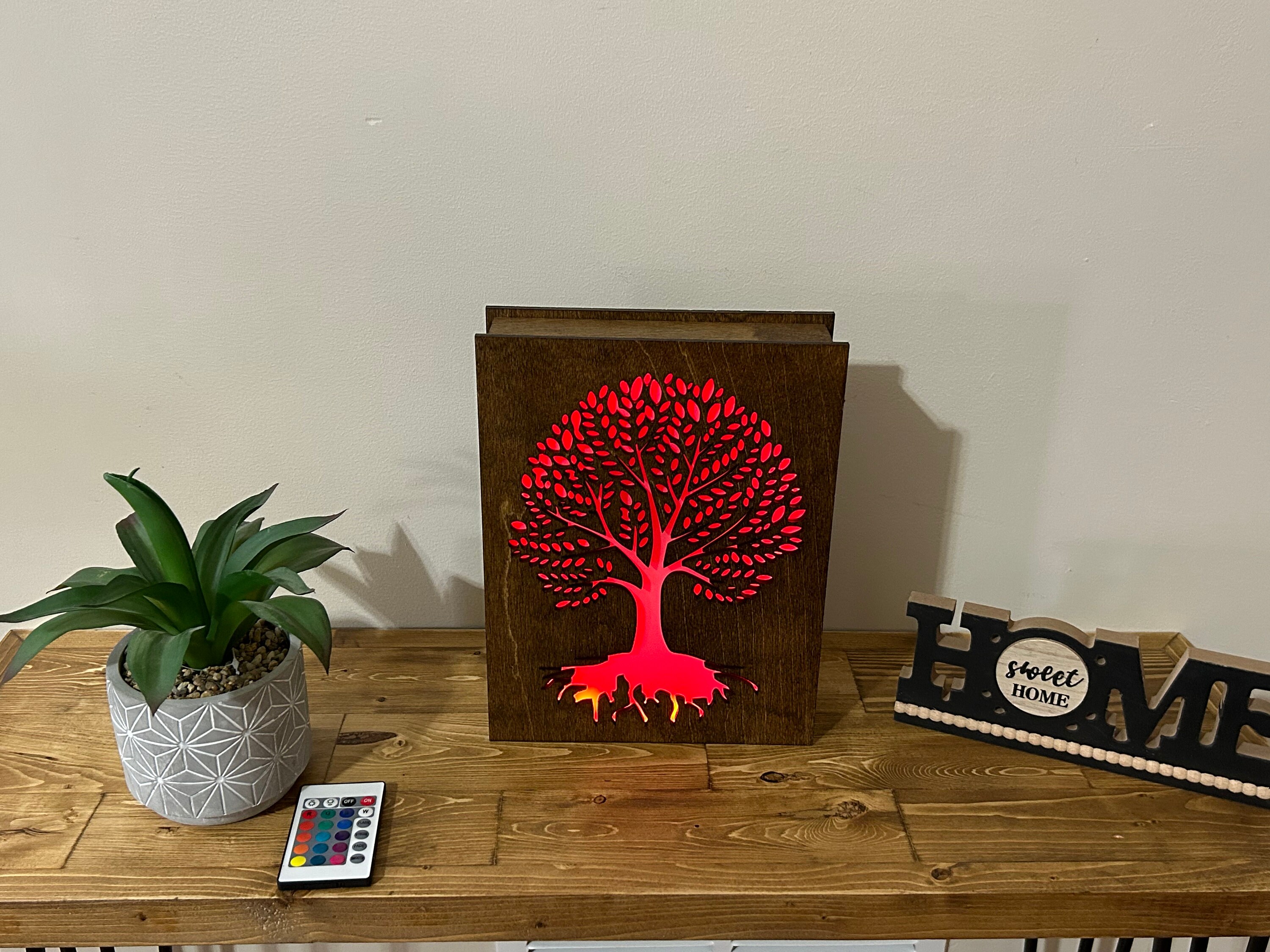 Tree of Life Led Light Lantern Gift, Night Light, Wooden Lamp - Etsy