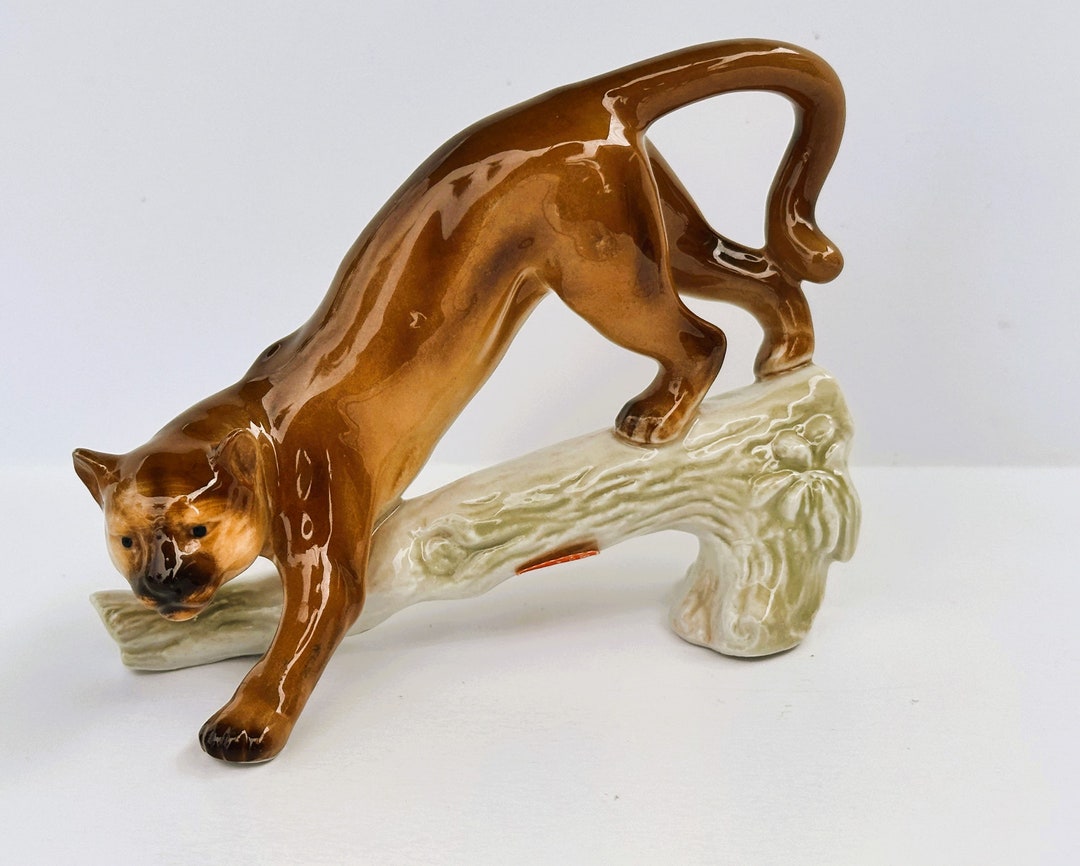 GOEBEL Vintage 1965 Mountain Lion, Wildlife Animal Collectible, West ...