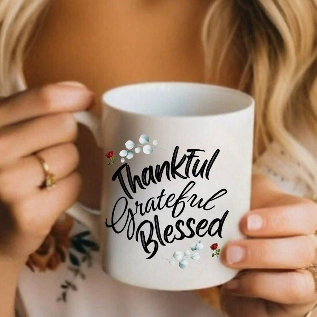 Thankful Grateful Blessed Mug Fall Coffee Mug Autumn Mug - Etsy
