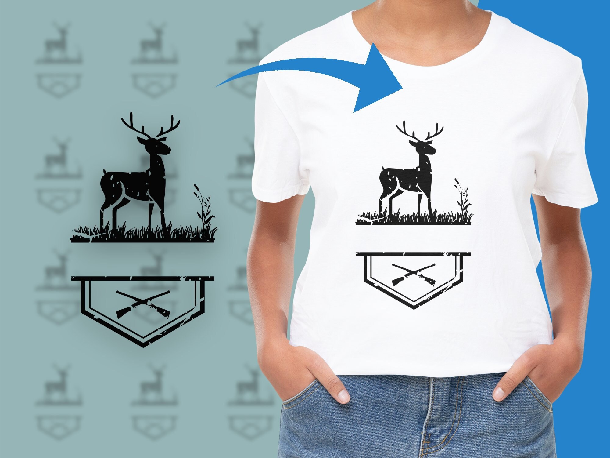 Deer Hunting Frame SVG Deer Name Frame Svg Hunt Svg Hunter - Etsy