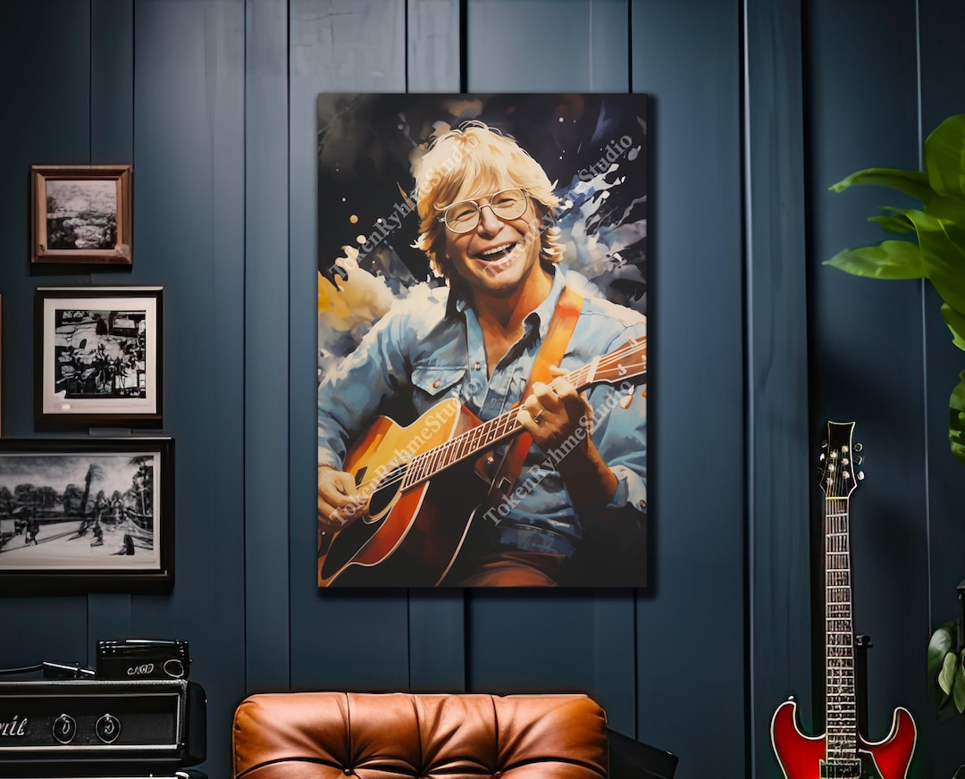 John Denver Canvas Print, Abstract Watercolor, Home Decor, Graffiti ...