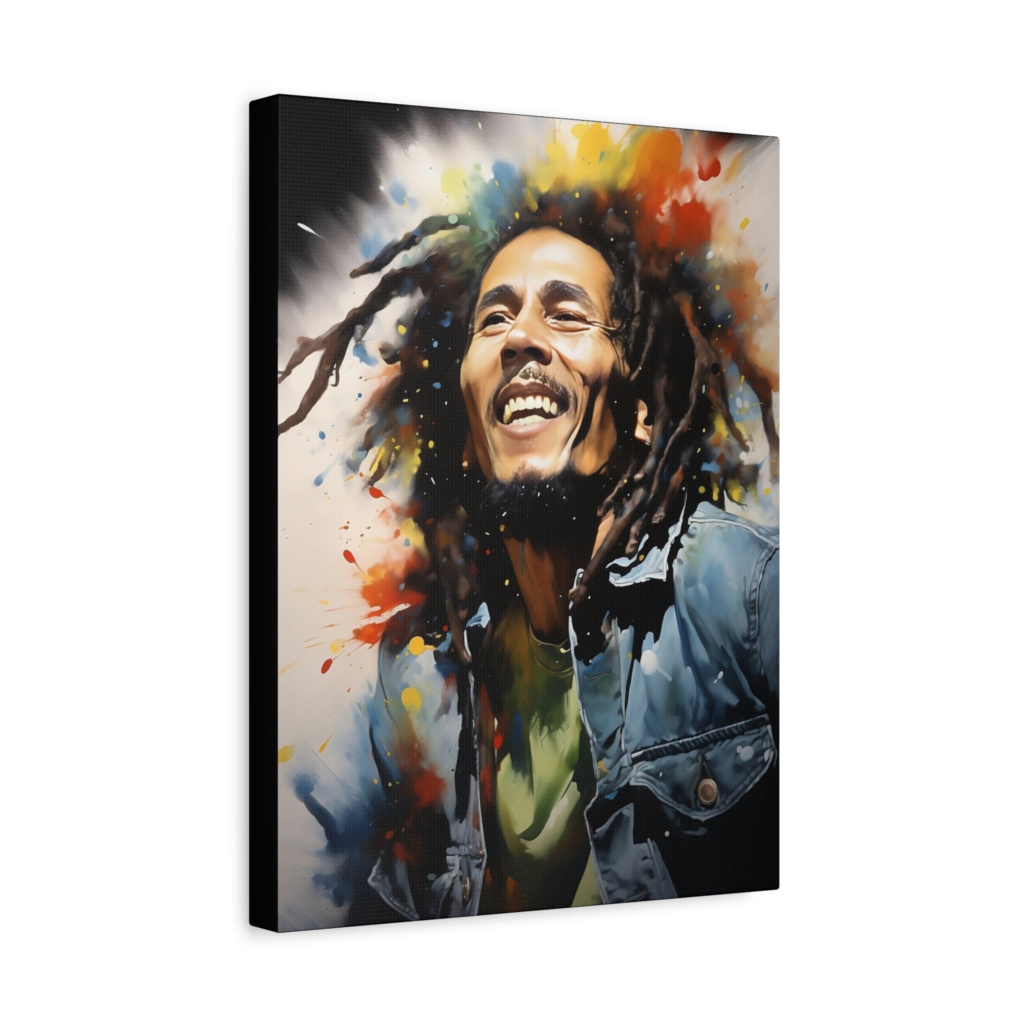 Bob Marley Canvas Print, Reggae Art, Psychedelic, Home Decor, Music ...