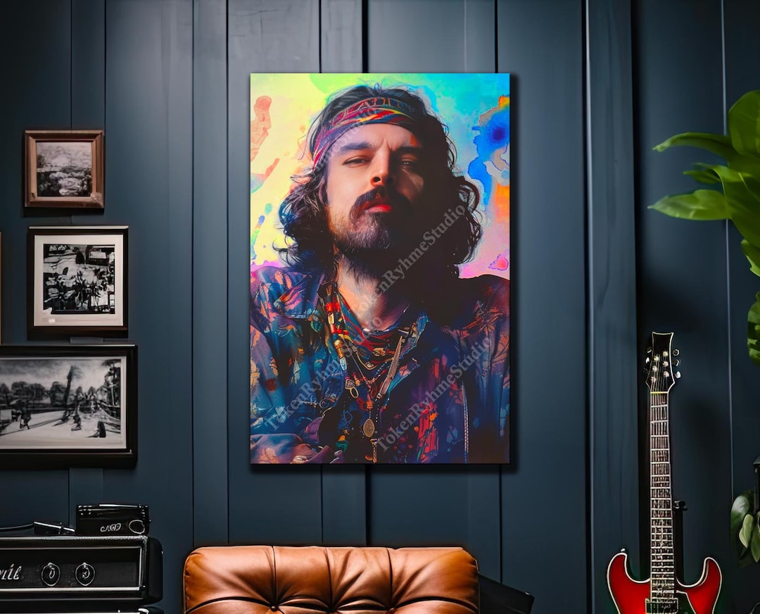 Pigpen Canvas Wall Art, Pigpen Fan Art, Gift for Pigpen Fan, Grateful Dead Poster, Ron Mckernan ...