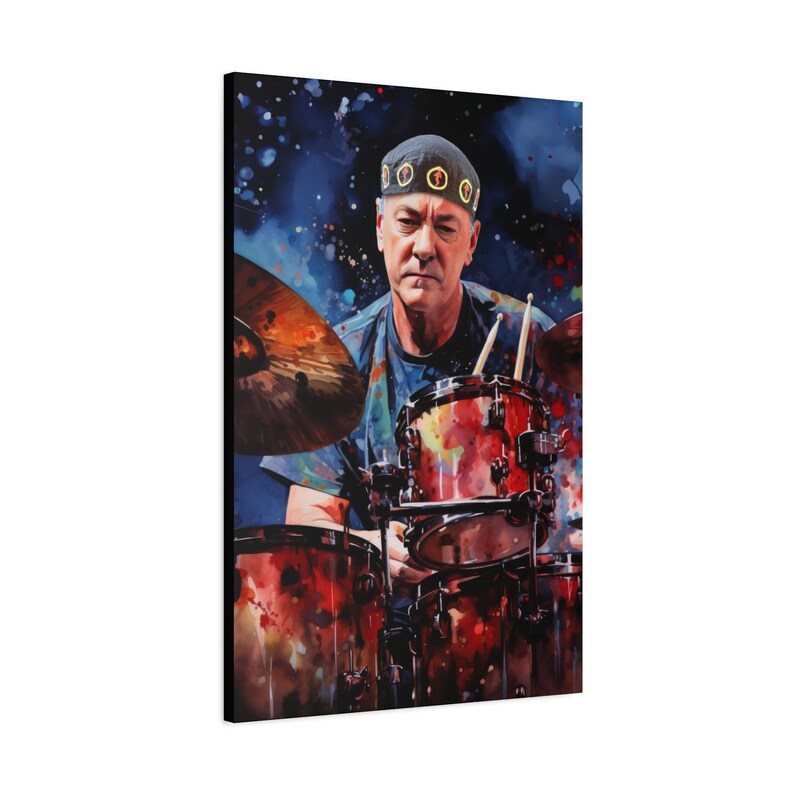 Neil Peart Canvas Wall Art, Gift for Neil Peart Fan, Gift for Rush Fan ...