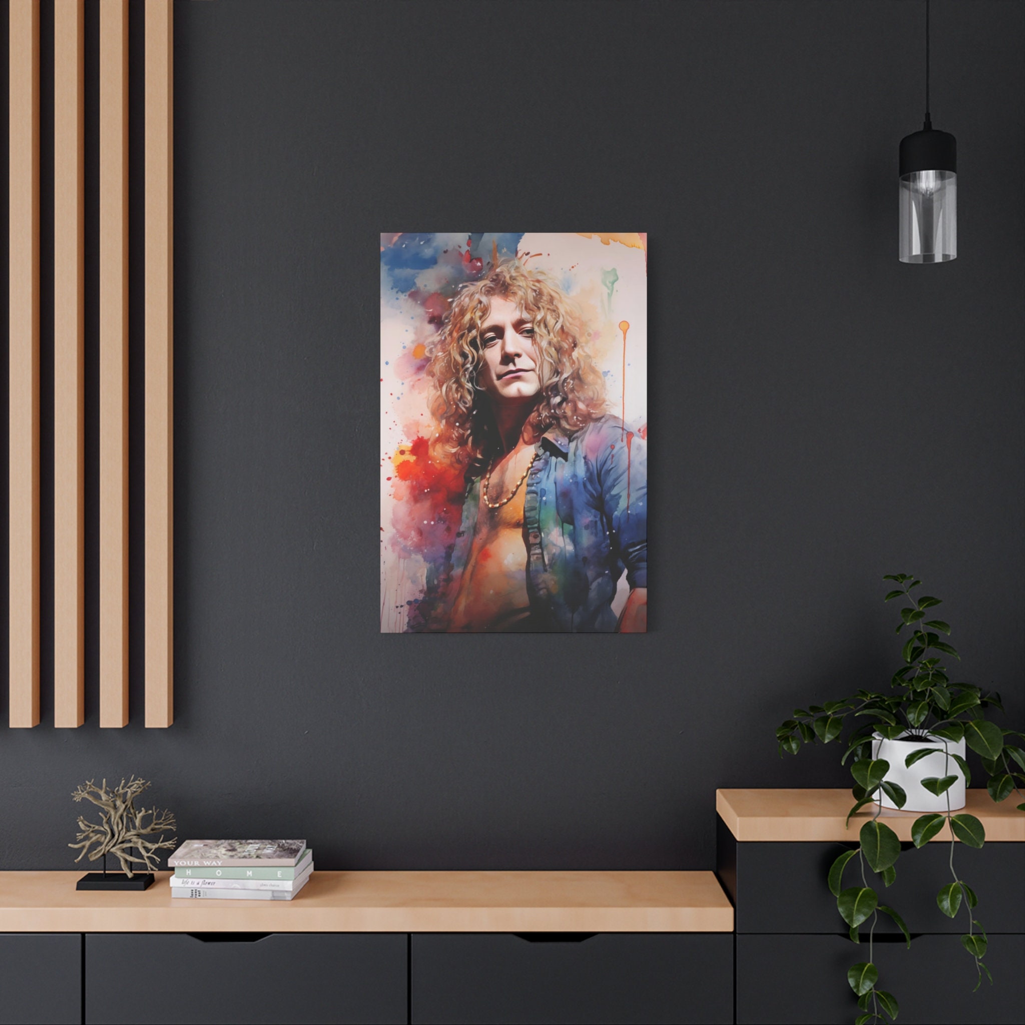Robert Plant Canvas Wall Art, Led Zeppelin Fan Art, Gift for Robert ...