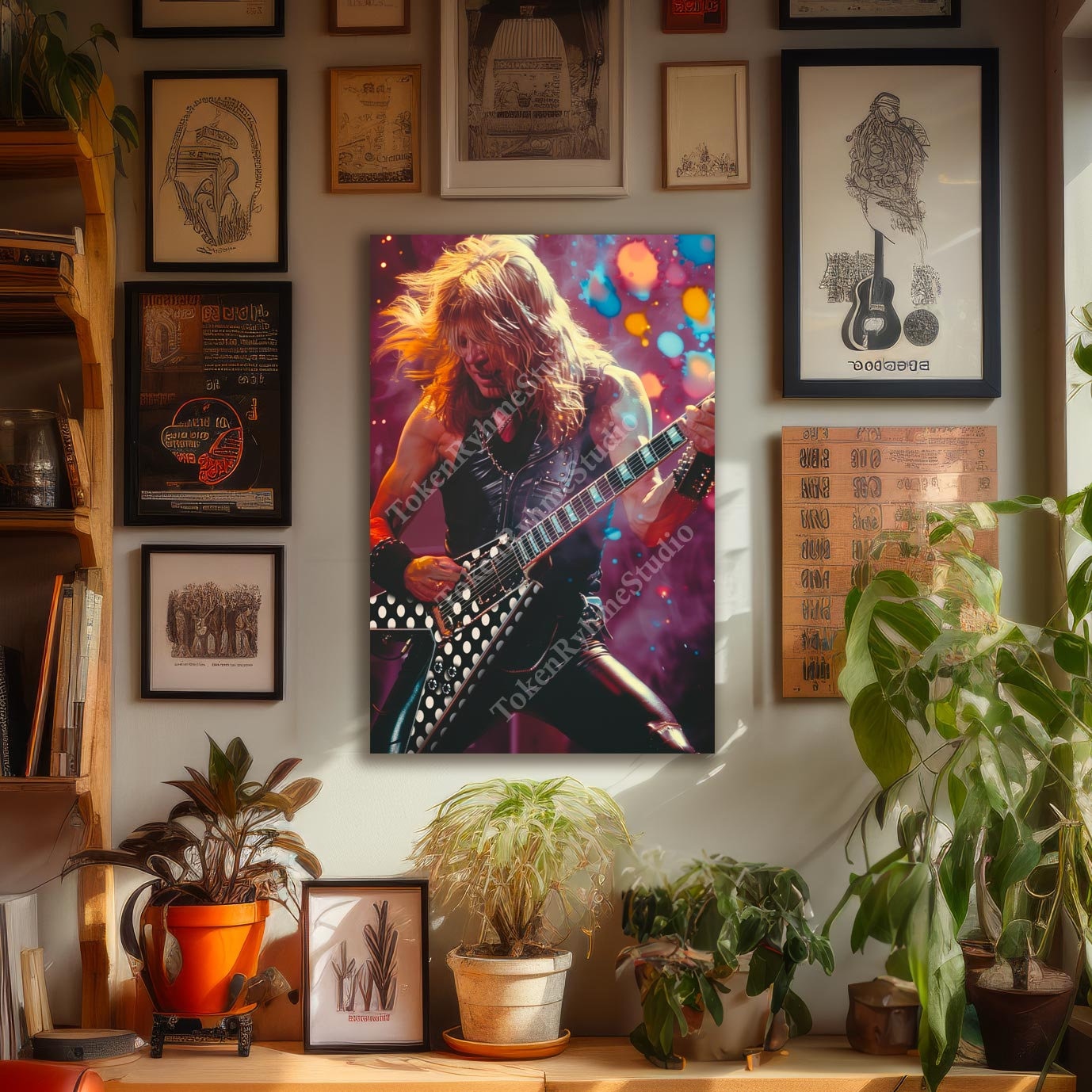 Randy Rhoads Canvas Wall Art, Randy Rhoads Fan Art, Gift for Ozzy ...
