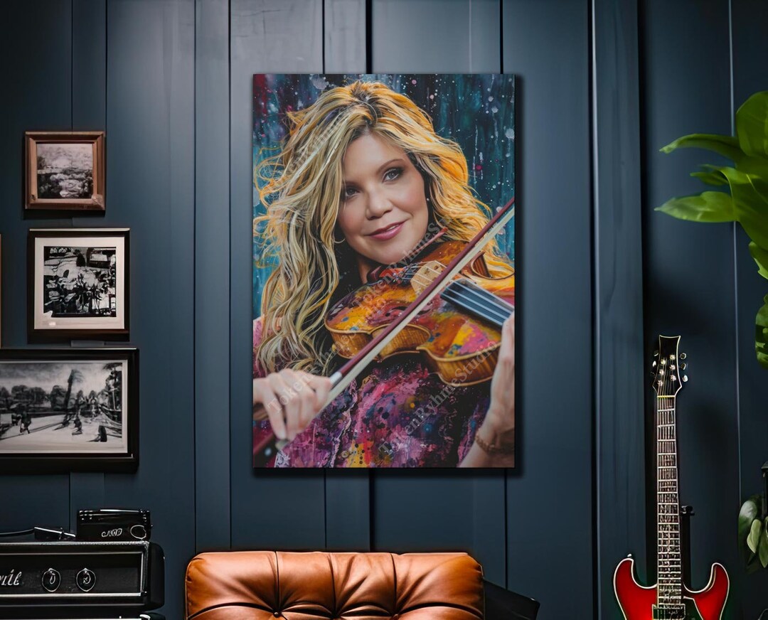 Alison Krauss Canvas Wall Art, Gift for Bluegrass Fan, Alison Krauss ...
