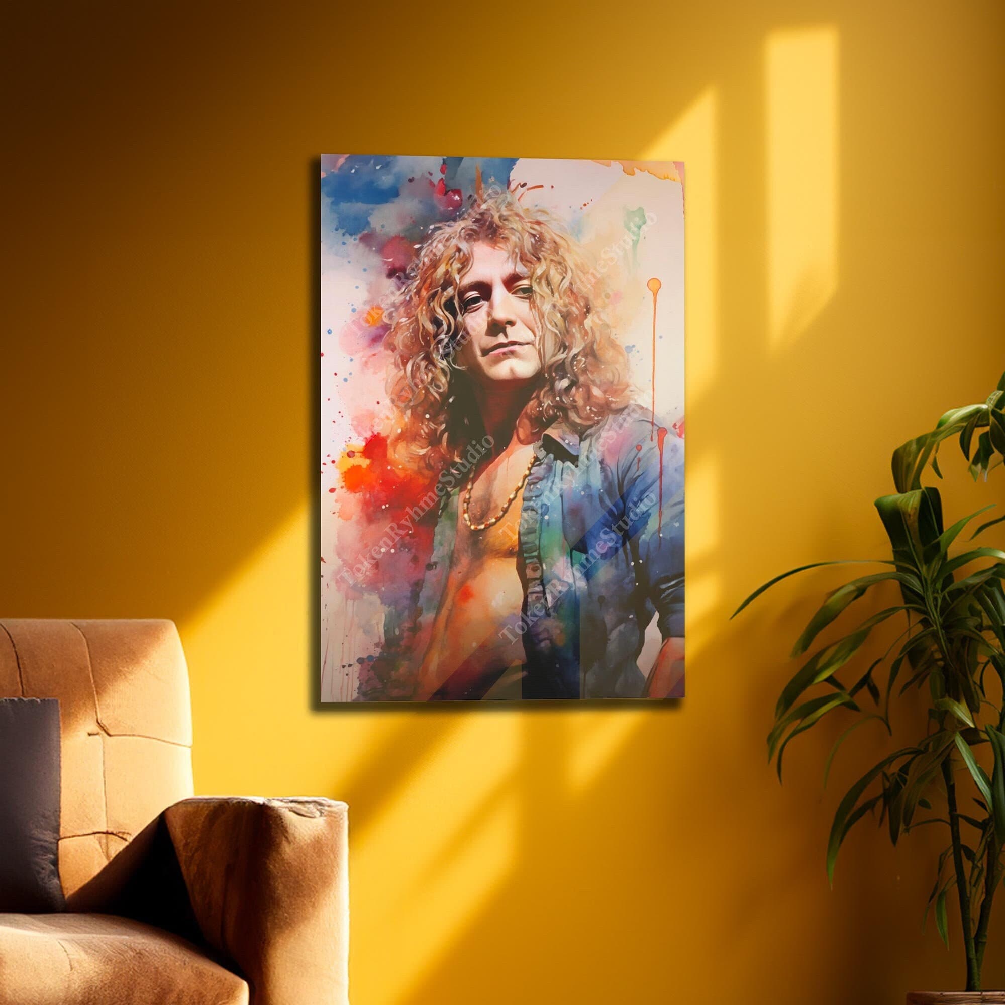Robert Plant Canvas Wall Art, Led Zeppelin Fan Art, Gift for Robert ...