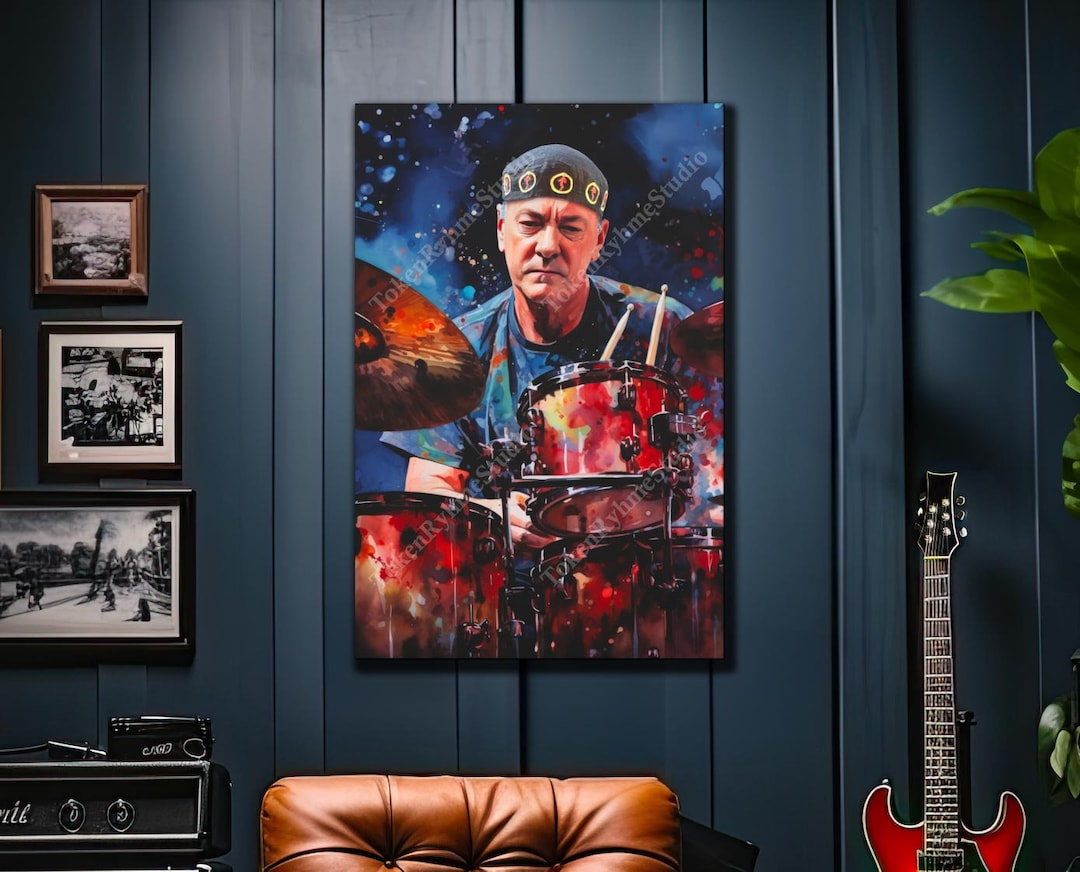 Neil Peart Canvas Wall Art, Gift for Neil Peart Fan, Gift for Rush Fan ...