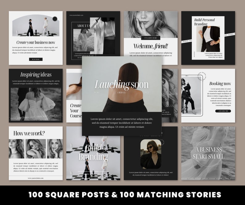 200 SOCIAL MEDIA Post & Stories Templates Instagram Templates - Etsy