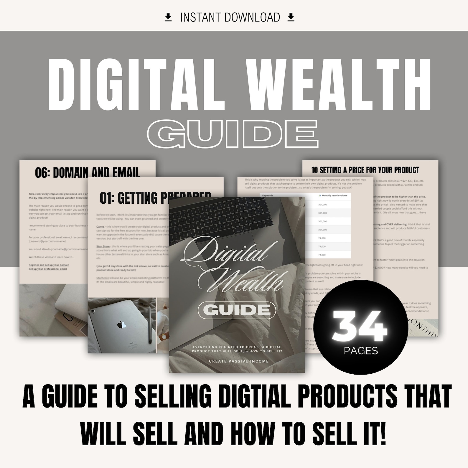 DIGITAL WEALTH GUIDE to Selling Digital Products Digital Guide Ebook Start a Digital Products ...