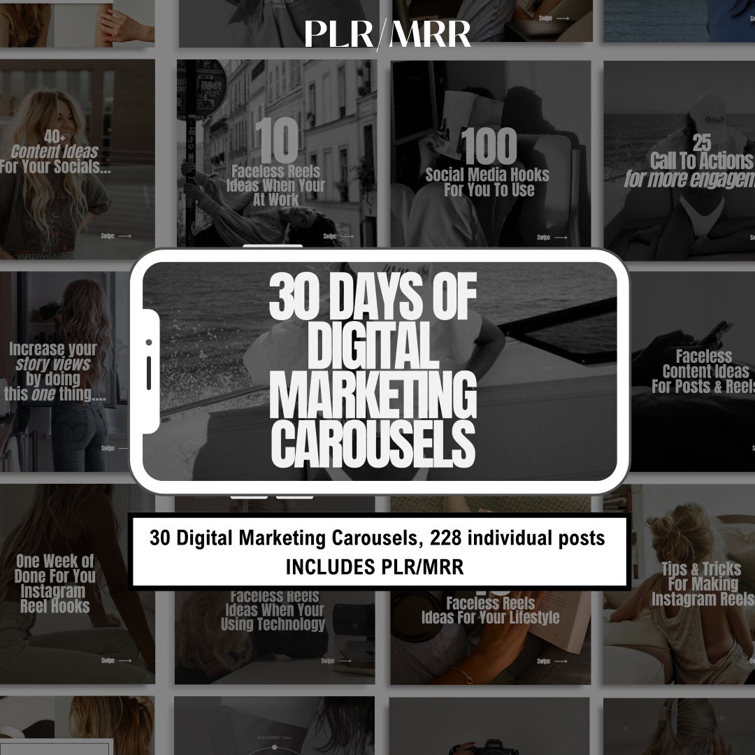 30 DAYS of DIGITAL MARKETING Carousels Posts Social Media Instagram ...