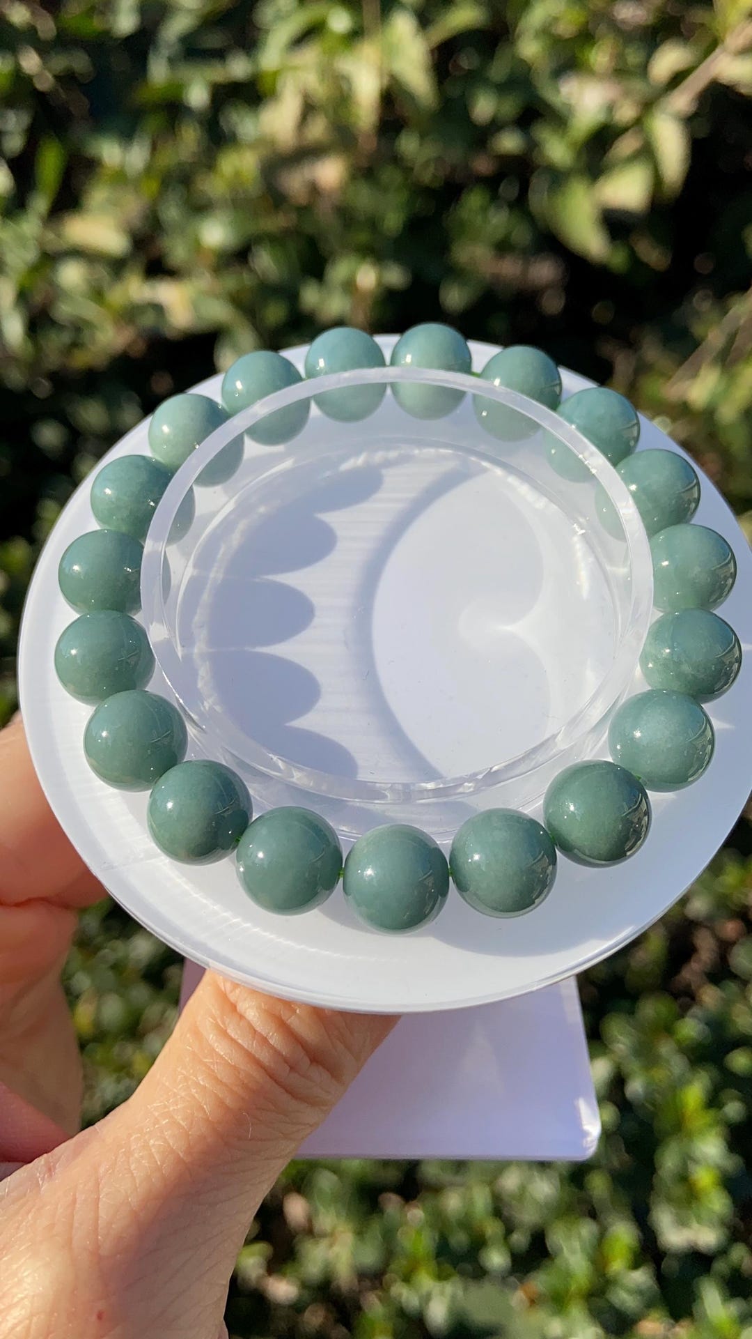 Blue Water Jade Crystal Bracelet / 9 MM - Etsy