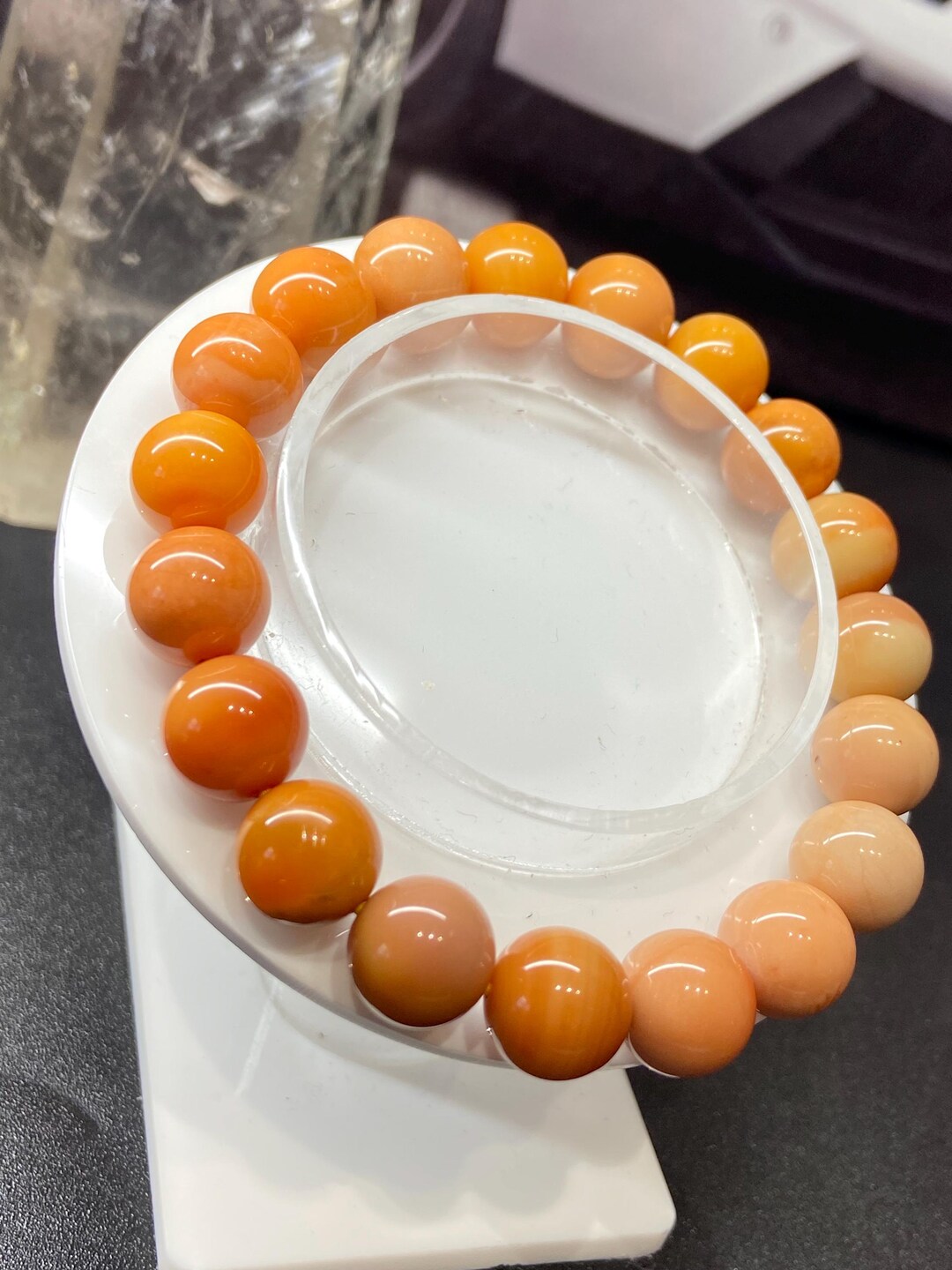 Natural Burmese Yellow Jade Crystal Bracelet / 10 MM - Etsy