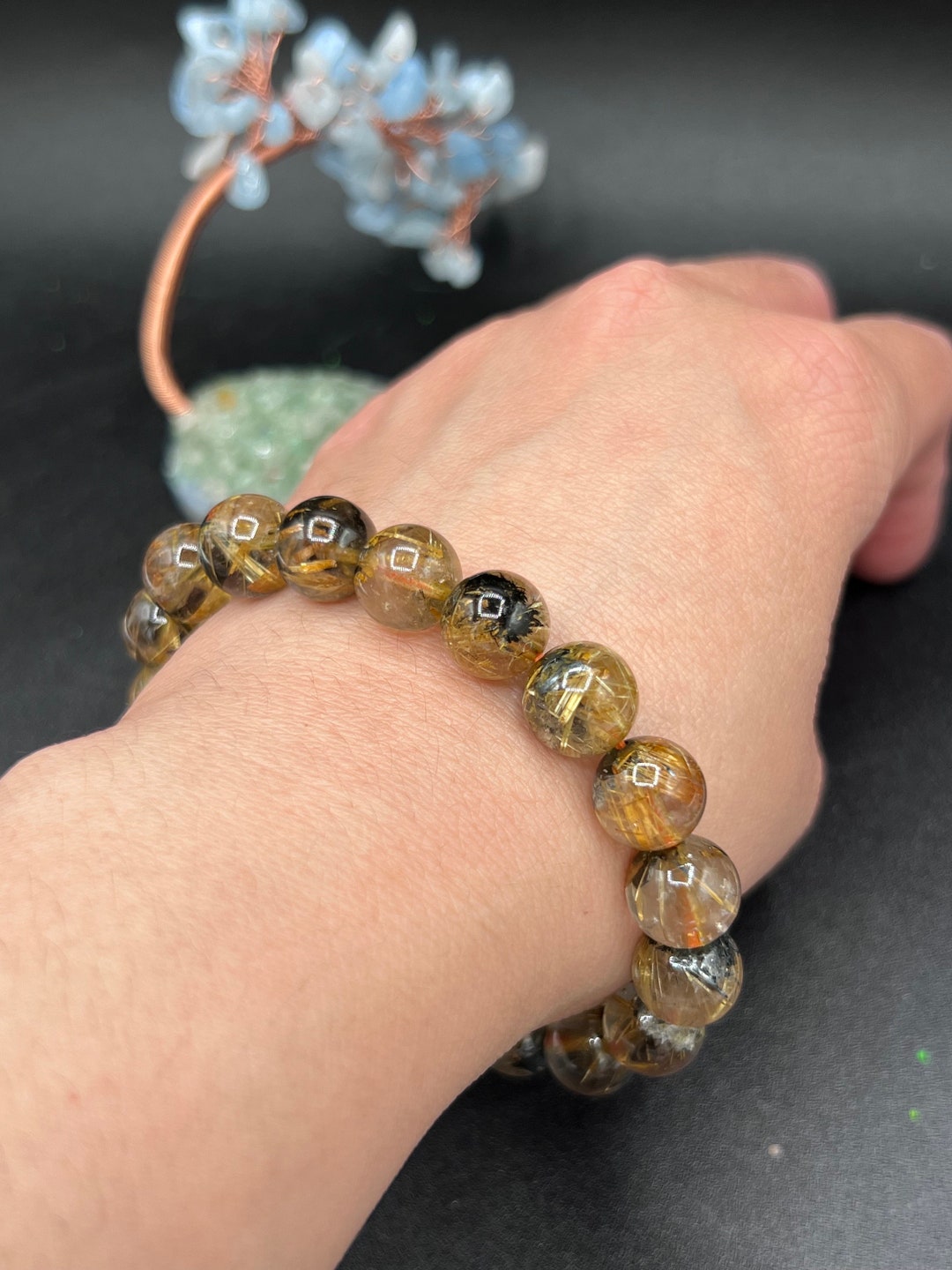 RARE High Quality Gold Rutilated Quartz With Hematite Inclusion Crystal ...