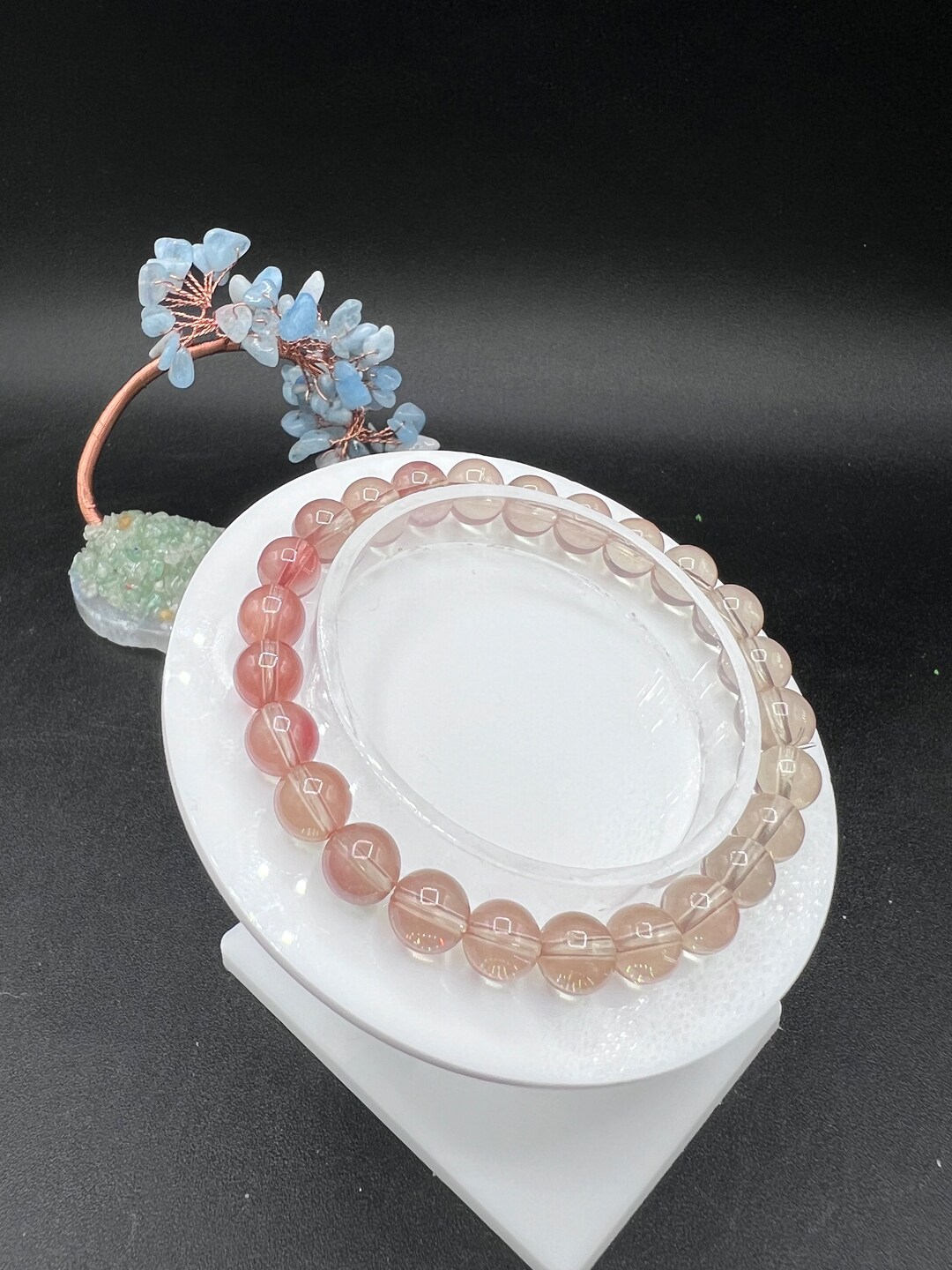 Rare Gradient Andesine Crystal Bracelet 7 Mm, 6.5 Inches Clarity, Focus ...