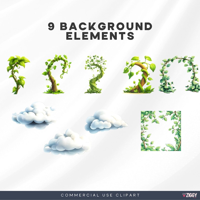 Jack and the Beanstalk Clipart | Fairytale Illustrations | Giant ...