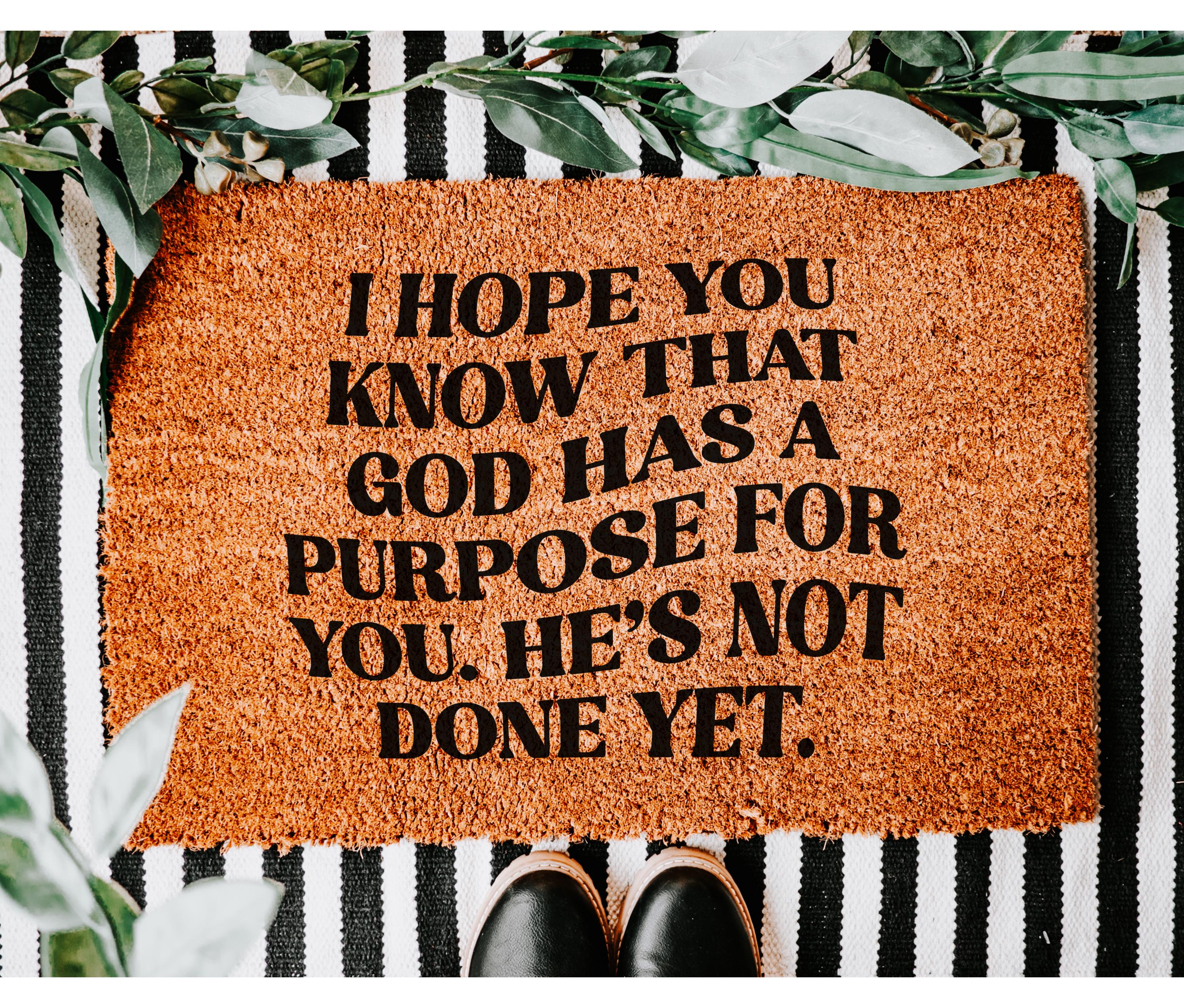 Christian Door Mat for Front Porch Religious Housewarming Gift for ...