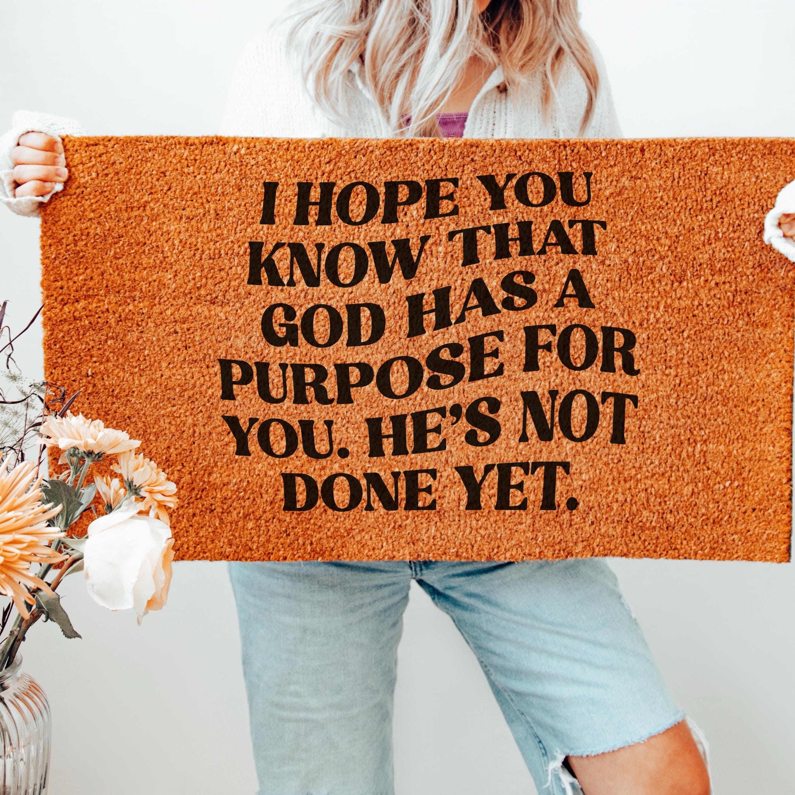Christian Door Mat for Front Porch Religious Housewarming Gift for ...
