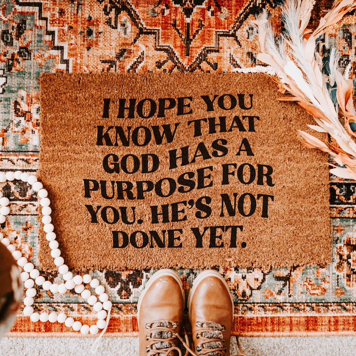 Christian Door Mat for Front Porch Religious Housewarming Gift for ...