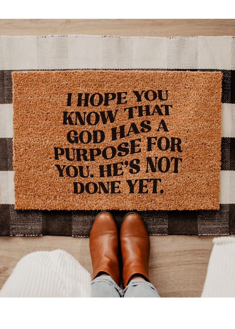 Christian Door Mat for Front Porch Religious Housewarming Gift for ...