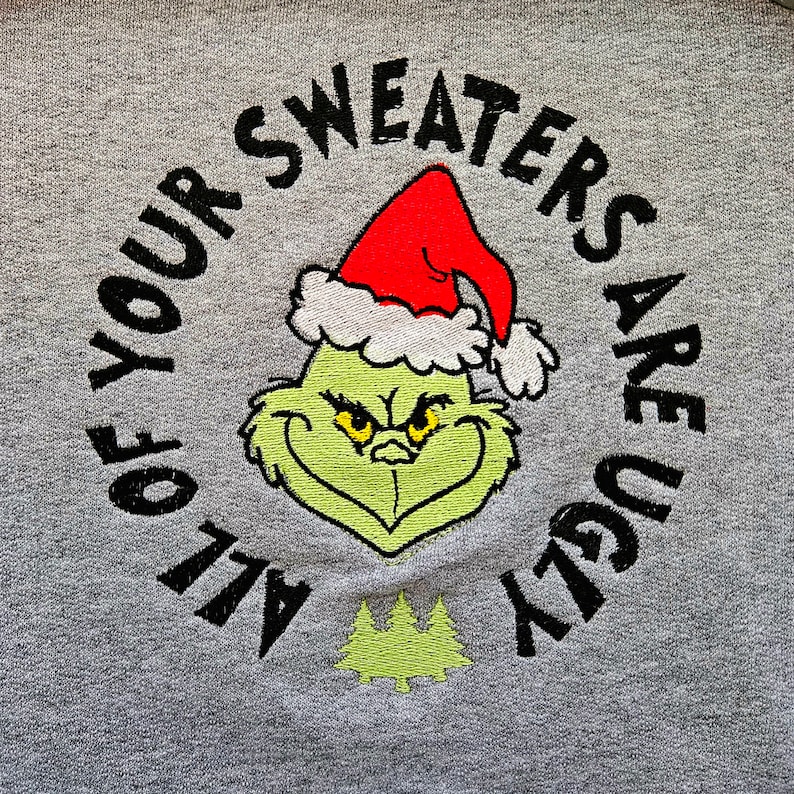 The Grinch Digital Embroidery File PES Format Only - Etsy