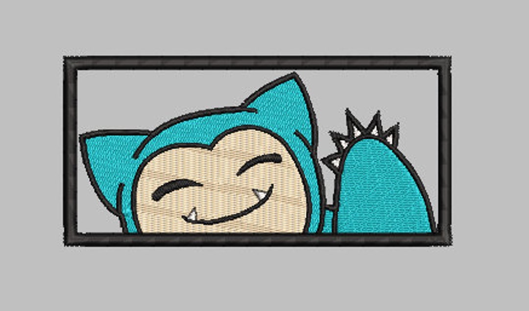 Snorlax Patch Applique Embroidery Digital File PES Format Only - Etsy