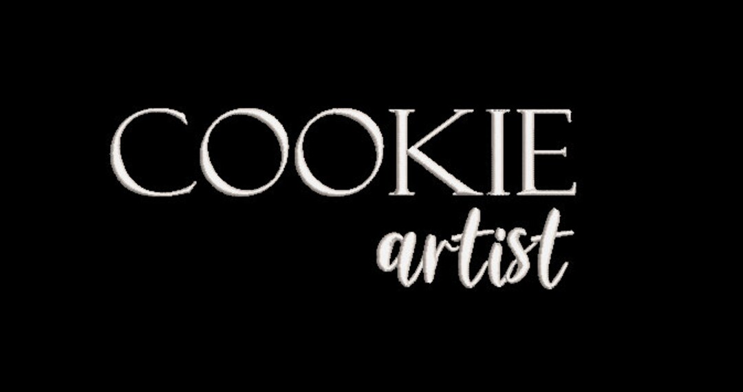 Cookie Artist Embroidery Digital File PES Format Only - Etsy