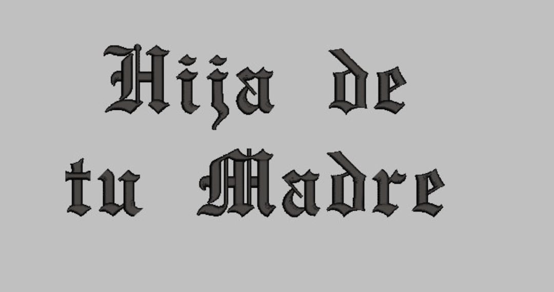 Hija De Tu Madre Digital Embroidery File Pes Only Etsy