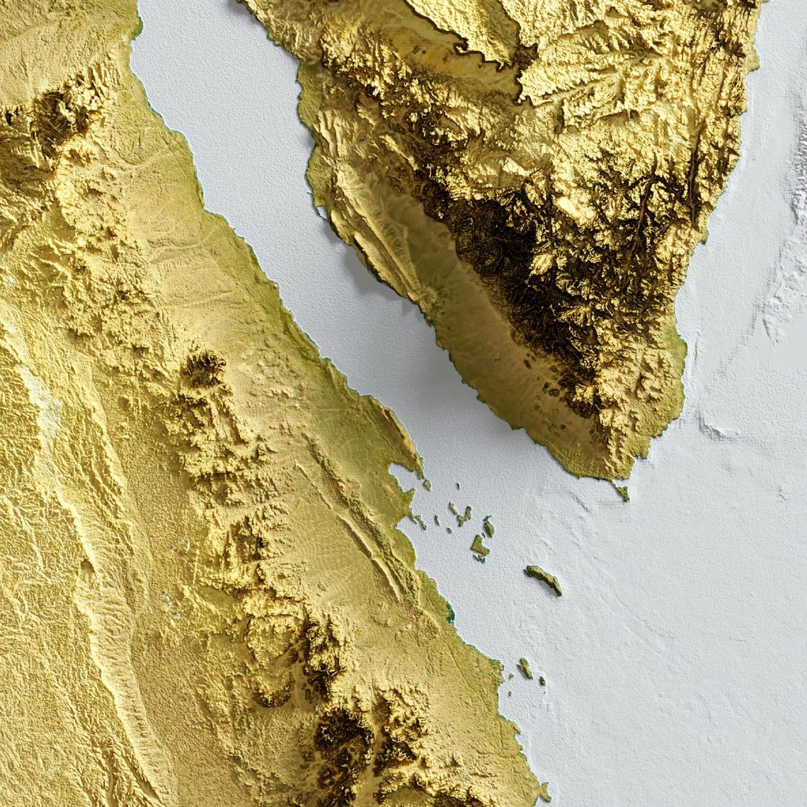 Egypt - Stylish Elevation Map - Etsy UK