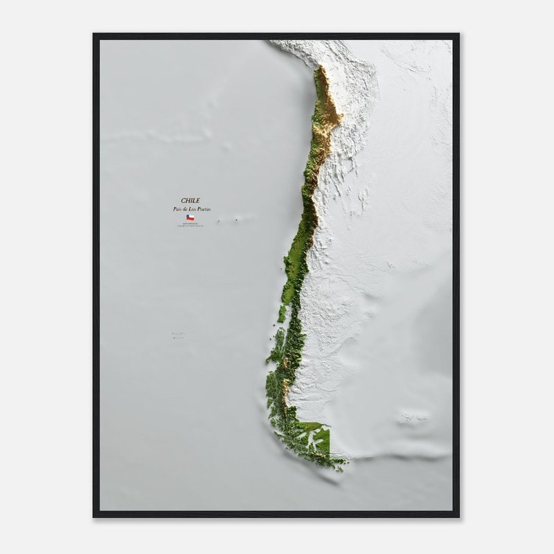 Wood Map Chile - Etsy