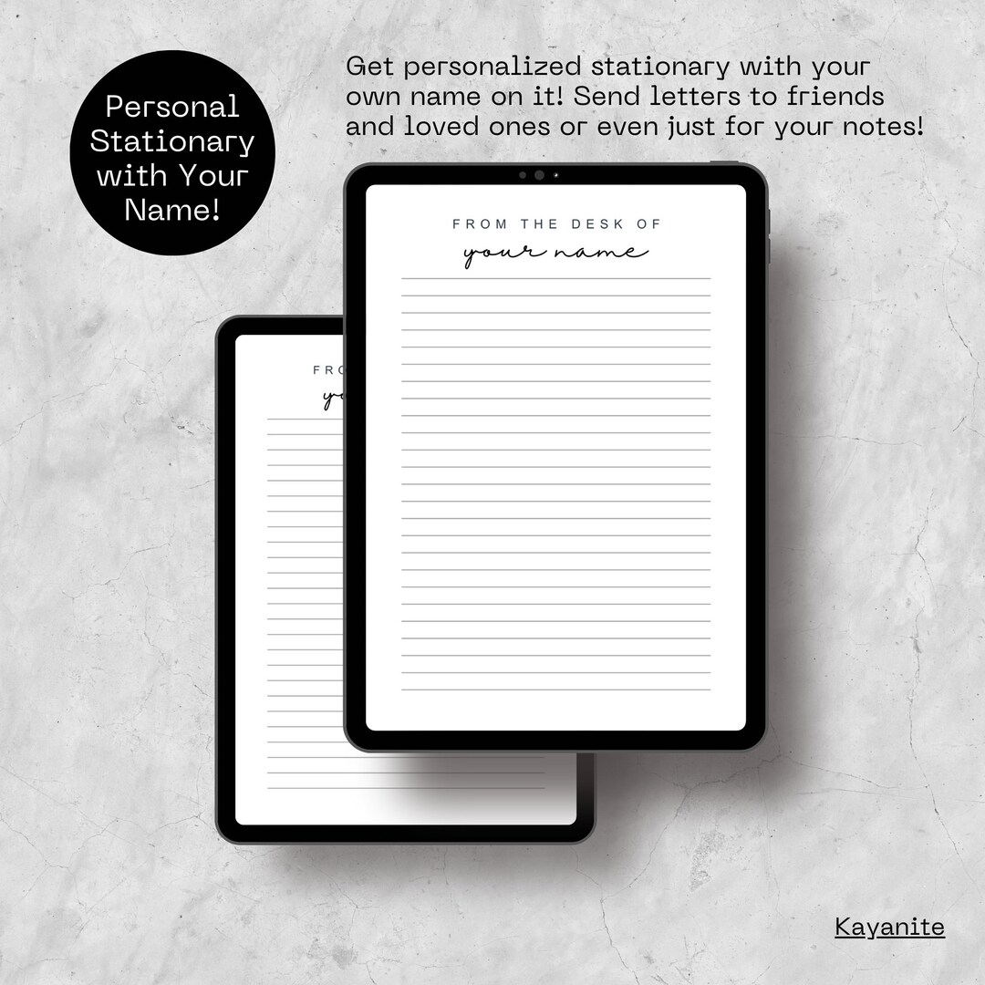 Personalized Stationary | Your Name Stationary | Personalized Letter ...