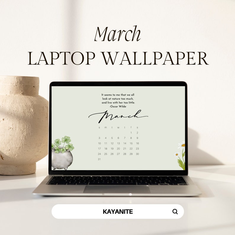 March Desktop Laptop Wallpaper Screensaver | Calendar Wallpaper | March ...