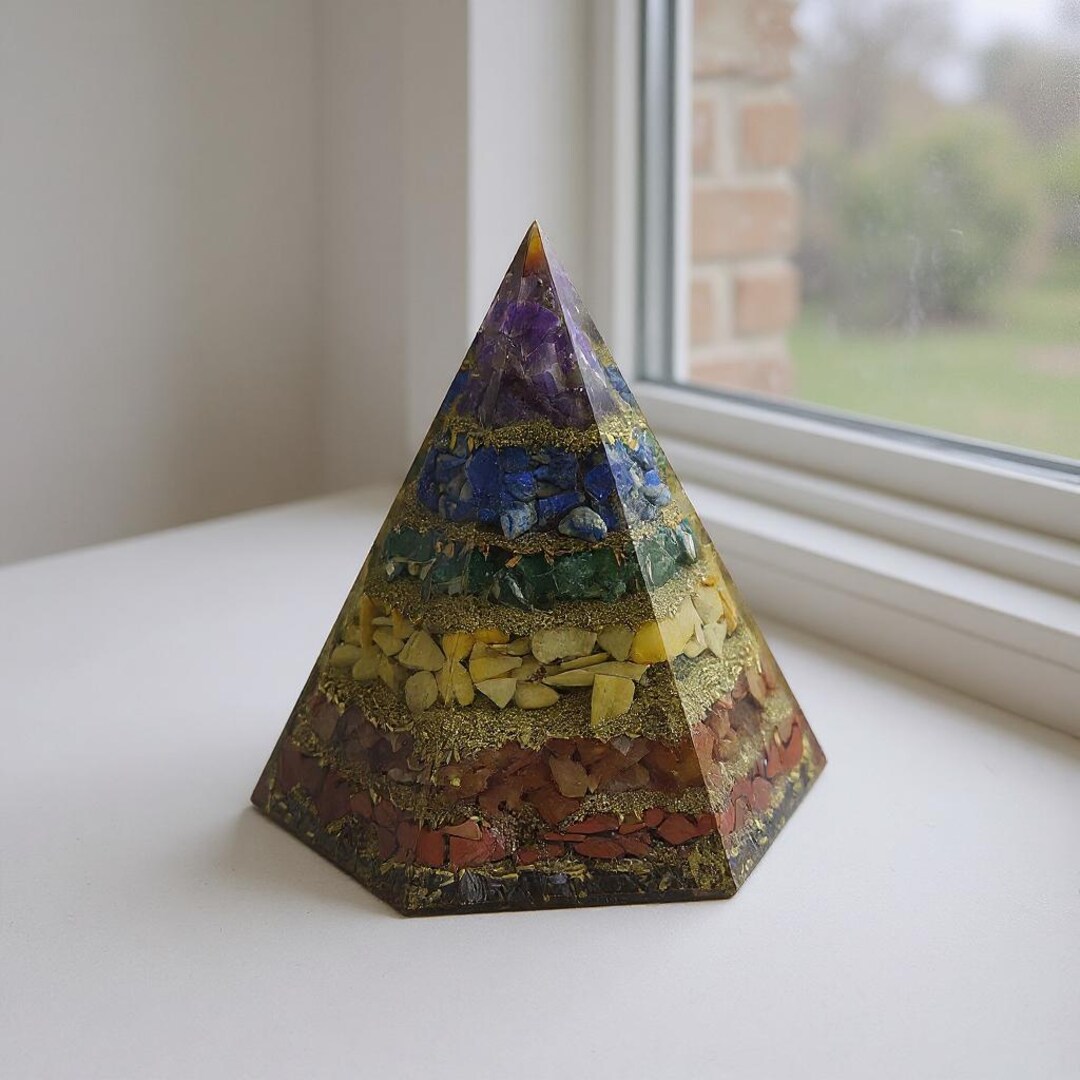 Orgone Energy Pyramid With Metatron Symbol – Chakra Balancing, Healing ...