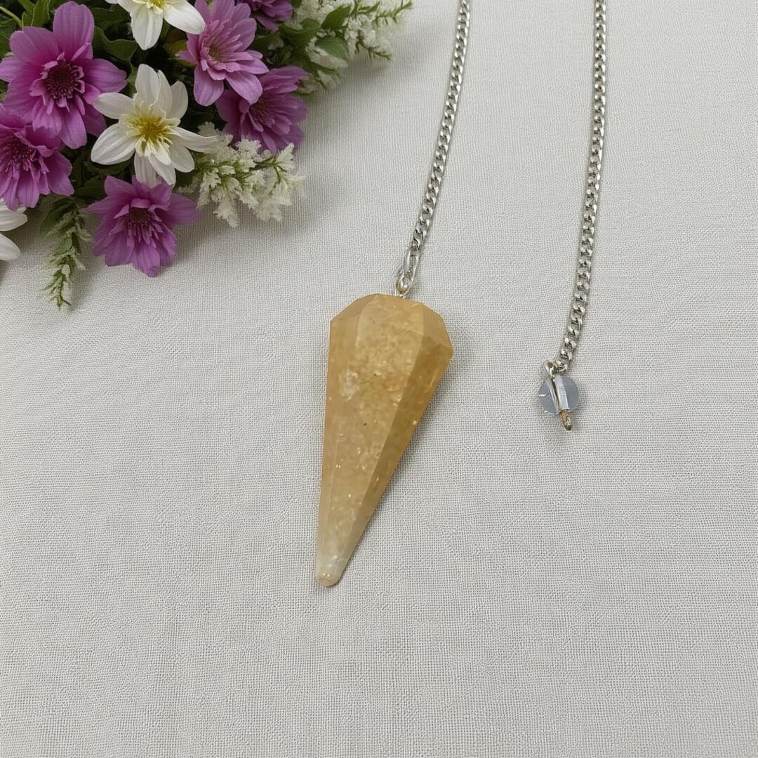 Natural Yellow Citrine Pendulum, Reiki Healing and Chakra Energy Work ...