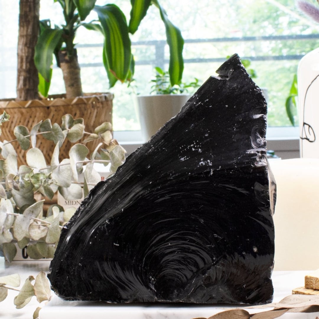 Buy Natural 800 Carat Black Obsidian Uncut Raw Gemstone - Rough ...