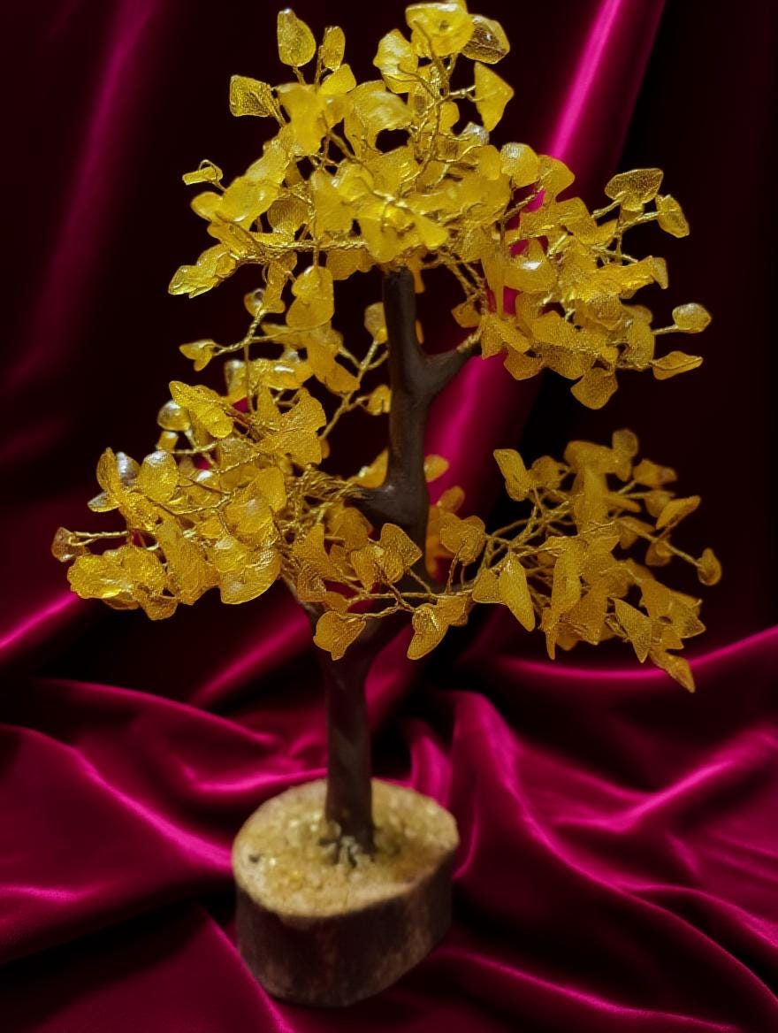 Natural Yellow Citrine Crystal Tree | Handmade Gemstone Tree of Life ...