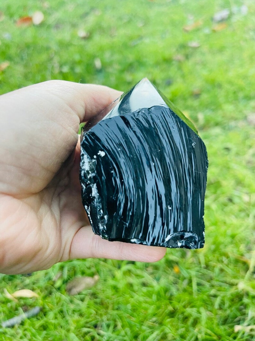 Natural Black Obsidian 1100 Carat Raw Gemstone | Uncut Healing Crystal ...