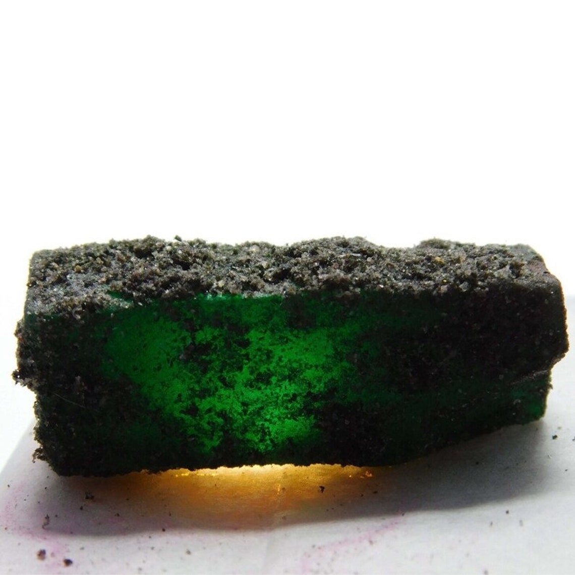 Buy Green Emerald Gemstone 200-250 Carat Uncut Green Emerald Slice ...