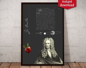 SIR ISAAC NEWTON Glossy Poster Picture Photo Physic Math Science ...